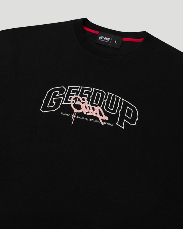 Core Handstyle T-Shirt Black/Pink – Geedup Co. US