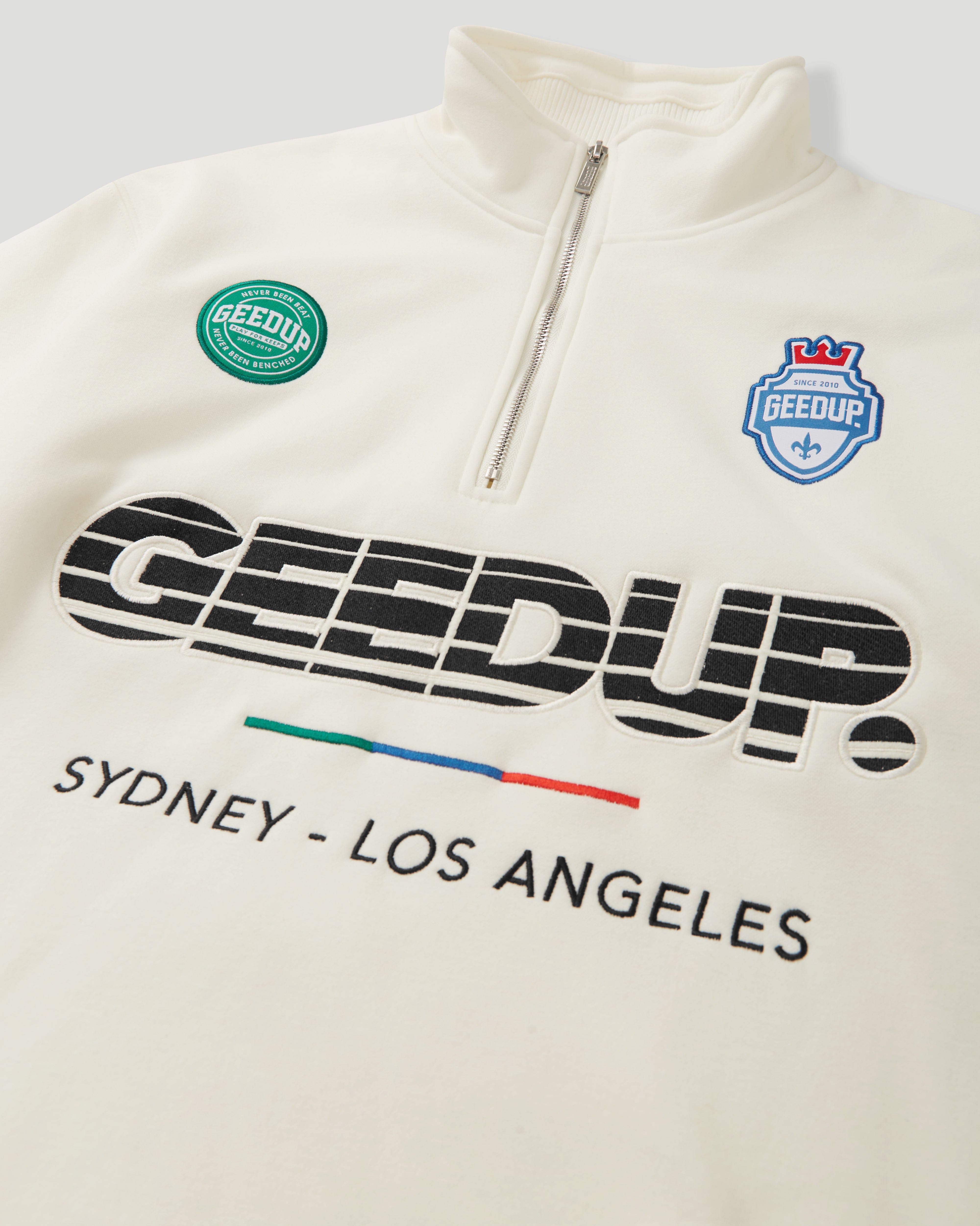 Sportsman Badges QTR ZIP Light Cream – Geedup Co. US